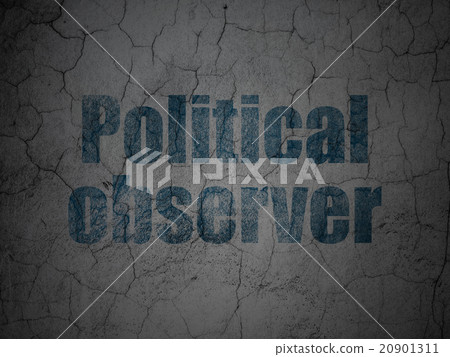 Politics concept: Political Observer on grunge - Stock Illustration ...