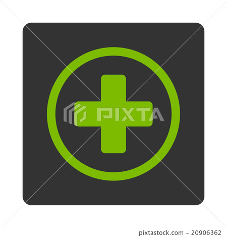 Rounded Plus Flat Button - Stock Illustration [20906362] - PIXTA