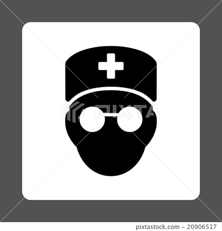 Medic Head Flat Button - Stock Illustration [20906517] - PIXTA