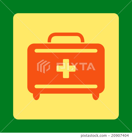 First Aid Toolkit Flat Button - Stock Illustration [20907404] - PIXTA