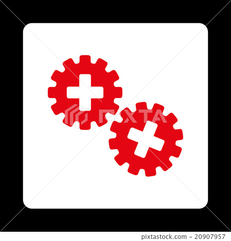 Medical Gears Flat Button - Stock Illustration [20907957] - PIXTA