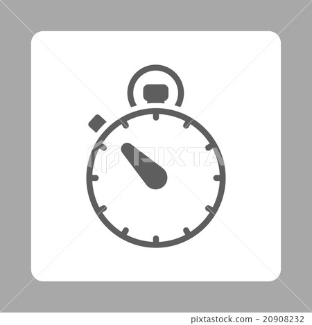 Stopwatch Rounded Square Button - Stock Illustration [20908232] - PIXTA