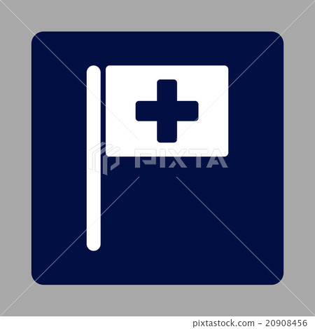 Hospital Flag Flat Button - Stock Illustration [20908456] - PIXTA