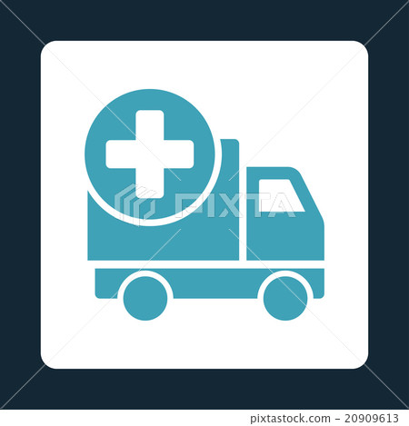 Medical Delivery Flat Button - Stock Illustration [20909613] - PIXTA