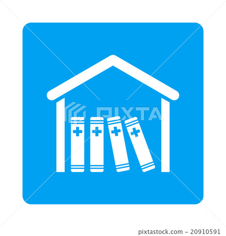 Medical Library Flat Button - Stock Illustration [20910591] - PIXTA