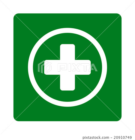 Circled Plus Flat Button - Stock Illustration [20910749] - PIXTA