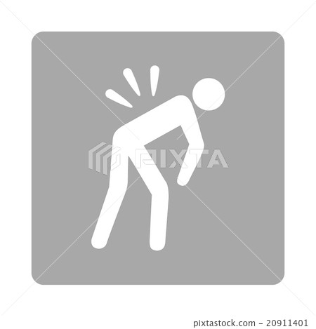 Sick Back Rounded Square Button - Stock Illustration [20911401] - PIXTA