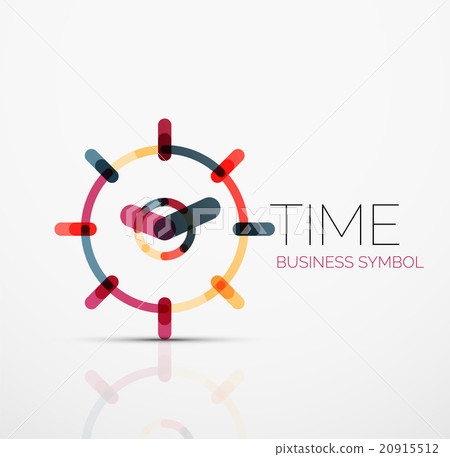 Vector abstract logo idea, time concept or clock - Stock Illustration ...