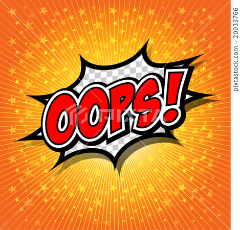 Oops! - Commic Speech Bubbel, Cartoon - Stock Illustration [20933766 ...