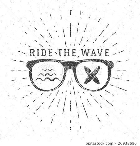Vintage Surfing Graphics and Poster for web design - Stock Illustration ...