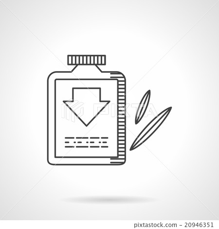 Laxative flat line design vector icon - Stock Illustration [20946351 ...