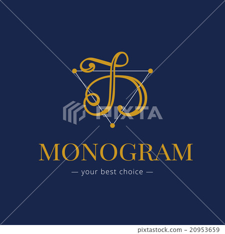 Vector elegant hand lettered D letter monogram - Stock Illustration ...
