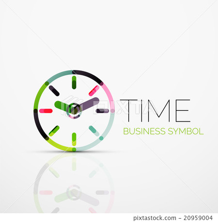 Vector abstract logo idea, time concept or clock - Stock Illustration ...