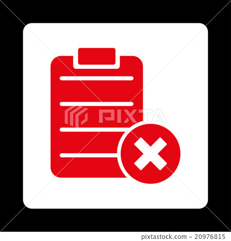 Reject Sheet Rounded Square Button - Stock Illustration [20976815] - PIXTA