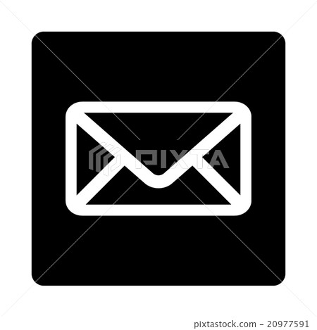 Envelope Rounded Square Button - Stock Illustration [20977591] - PIXTA