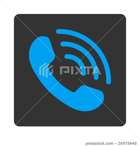 Telephone Call Rounded Square Button - Stock Illustration [20978648 ...