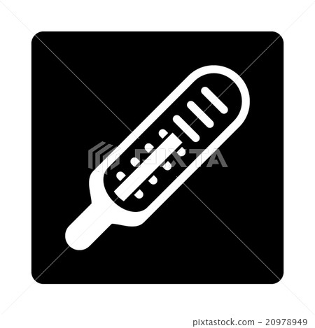 Thermometer Rounded Square Button - Stock Illustration [20978949] - PIXTA
