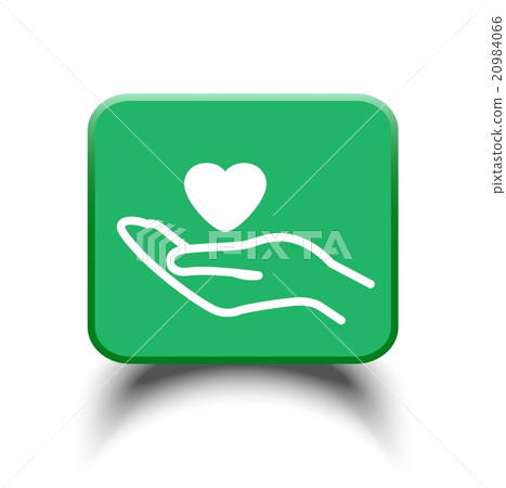Pictograph of heart in hand - Stock Illustration [20984066] - PIXTA
