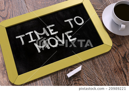 Handwritten Time to Move on a Chalkboard. - Stock Illustration ...
