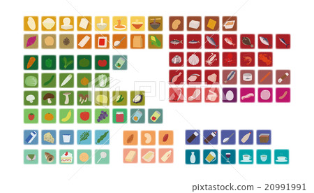 Food classification icon (classified color blur) - Stock Illustration ...