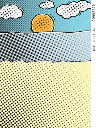 comic beach background - Stock Illustration [20998316] - PIXTA