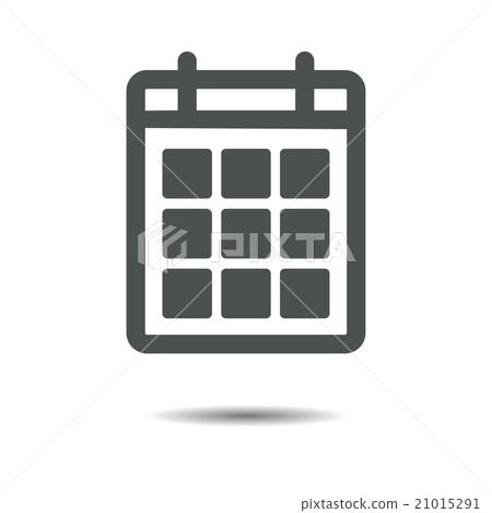Linear grey icon calendar. Vector illustration - Stock Illustration ...