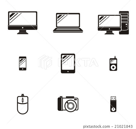Set of Device Icon Design Flat - Stock Illustration [21021843] - PIXTA