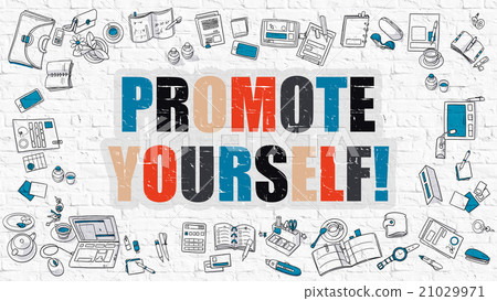 Promote Yourself Concept. Multicolor on White - Stock Illustration ...