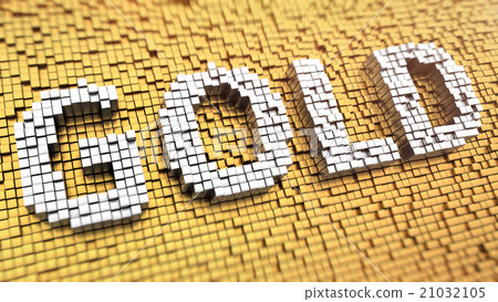 Pixelated GOLD - Stock Illustration [21032105] - PIXTA
