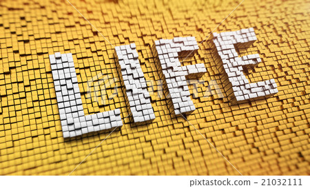 Pixelated LIFE - Stock Illustration [21032111] - PIXTA