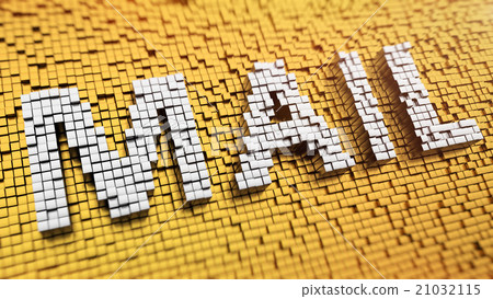 Pixelated MAIL-插圖素材 [21032115] - PIXTA圖庫