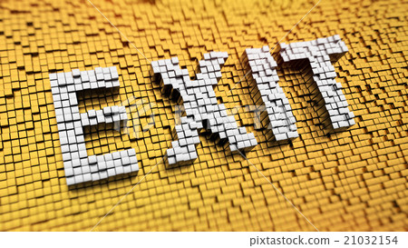 Pixelated EXIT - Stock Illustration [21032154] - PIXTA