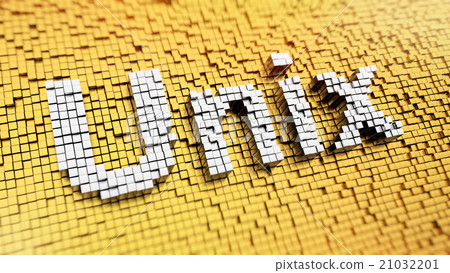 Pixelated Unix - Stock Illustration [21032201] - PIXTA
