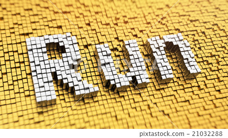 Pixelated Run-插圖素材 [21032288] - PIXTA圖庫