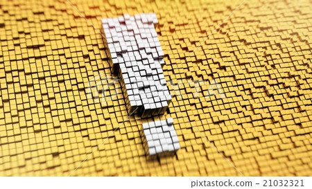 Pixelated exclamation mark - Stock Illustration [21032321] - PIXTA