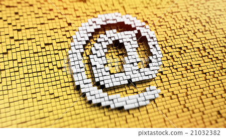 Pixelated AT sign-插圖素材 [21032382] - PIXTA圖庫