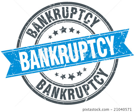 bankruptcy blue round grunge vintage ribbon stamp - Stock Illustration ...