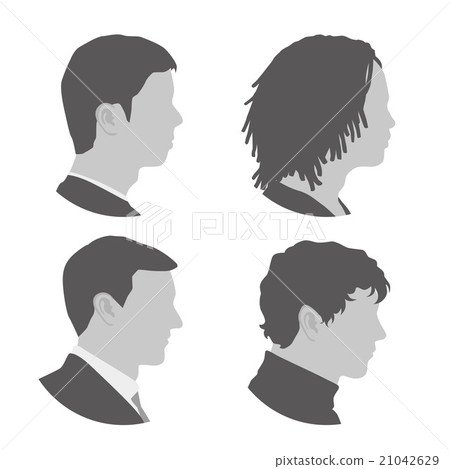 Men side eyes avatar of various countries and... - Stock Illustration ...