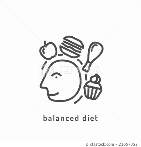 Healthy diet icon - Stock Illustration [21057352] - PIXTA