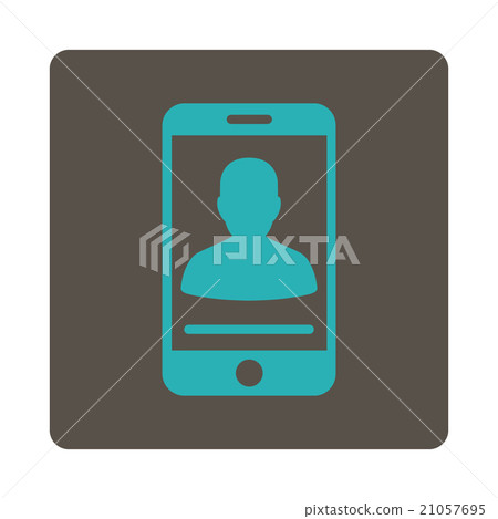 Mobile Contact Rounded Square Button-插圖素材 [21057695] - PIXTA圖庫