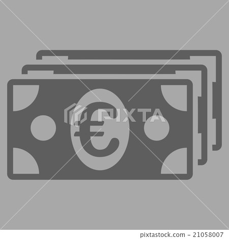 Euro Banknotes Icon - Stock Illustration [21058007] - PIXTA