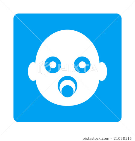 Infant Head Rounded Square Button - Stock Illustration [21058115] - PIXTA