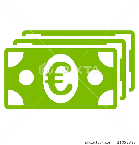 Euro Banknotes Icon - Stock Illustration [21058385] - PIXTA