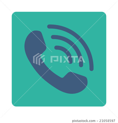 Telephone Call Rounded Square Button - Stock Illustration [21058597 ...