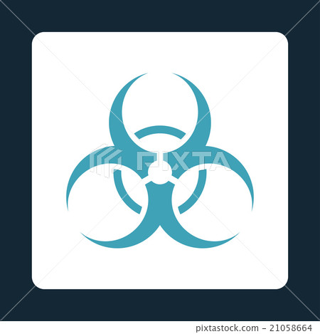 Biohazard Symbol Rounded Square Button - Stock Illustration [21058664 ...