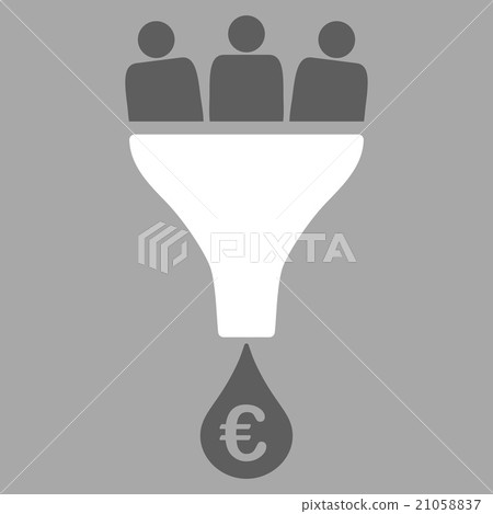 Euro Sales Funnel Icon - Stock Illustration [21058837] - PIXTA