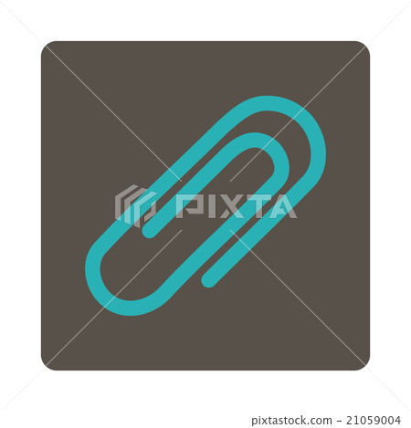 Paperclip Rounded Square Button - Stock Illustration [21059004] - PIXTA