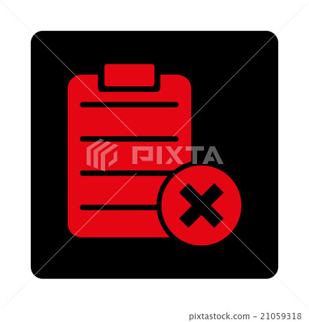 Reject Sheet Rounded Square Button - Stock Illustration [21059318] - PIXTA