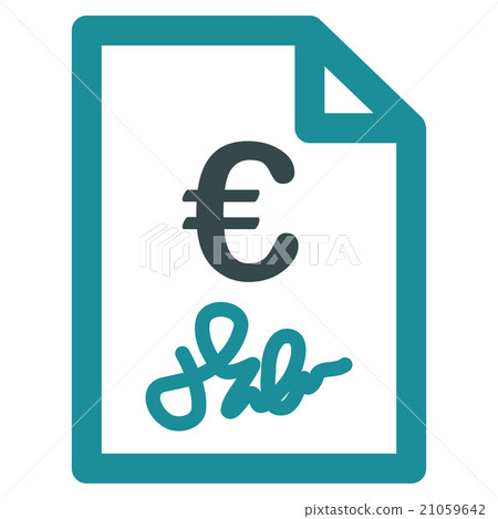 Euro Invoice Icon - Stock Illustration [21059642] - PIXTA