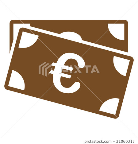 Euro Banknotes Icon - Stock Illustration [21060315] - PIXTA